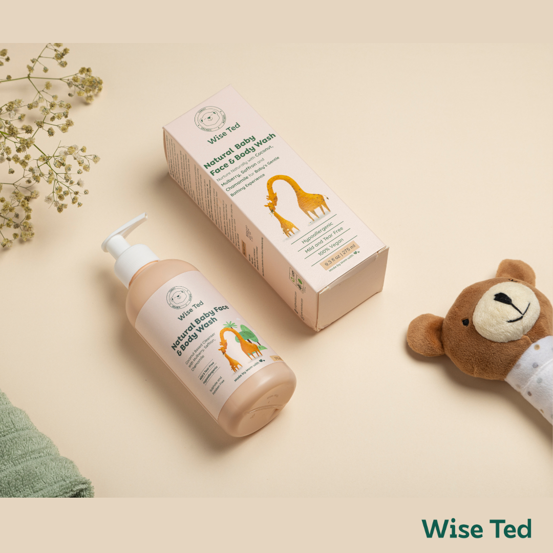 Wise Ted Mild and Natural Baby Face and Body Wash 275ml Age 0-8 years